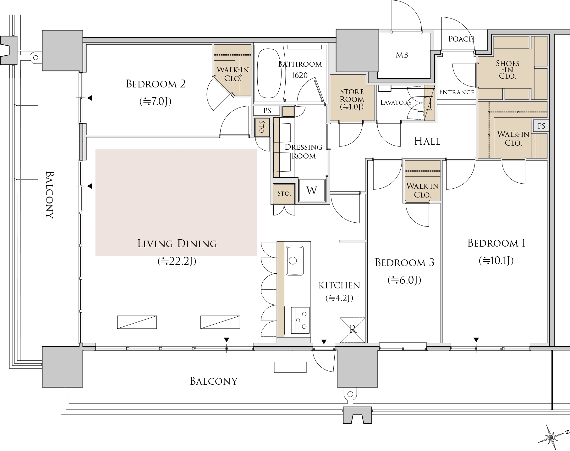 PLAN E-Ctype｜「公式」MJR熊本ゲートタワー ｜ 新築・分譲マンション ｜ 熊本県熊本市 ｜ JR九州のマンションMJR