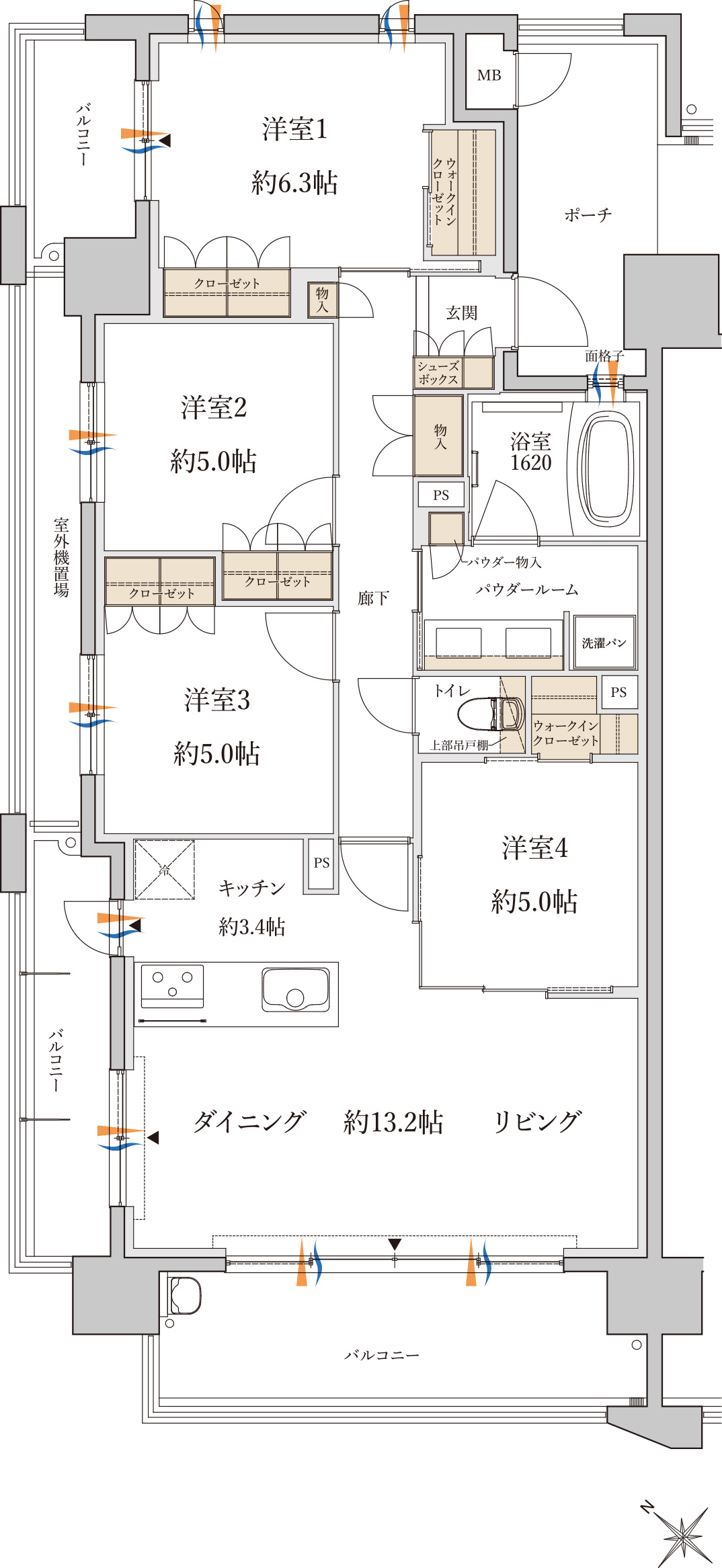 間取り＜Atype＞ ｜ 「公式」MJR白木原 ｜ 新築・分譲マンション ｜ 福岡県大野城市｜ JR九州のマンションMJR